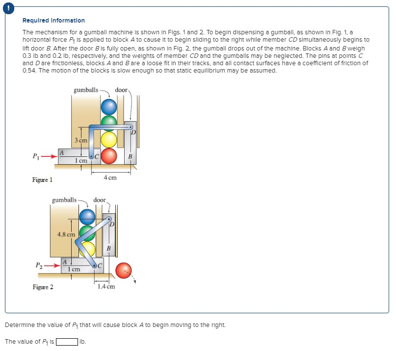 Solved Required Information The mechanism for a gumball | Chegg.com
