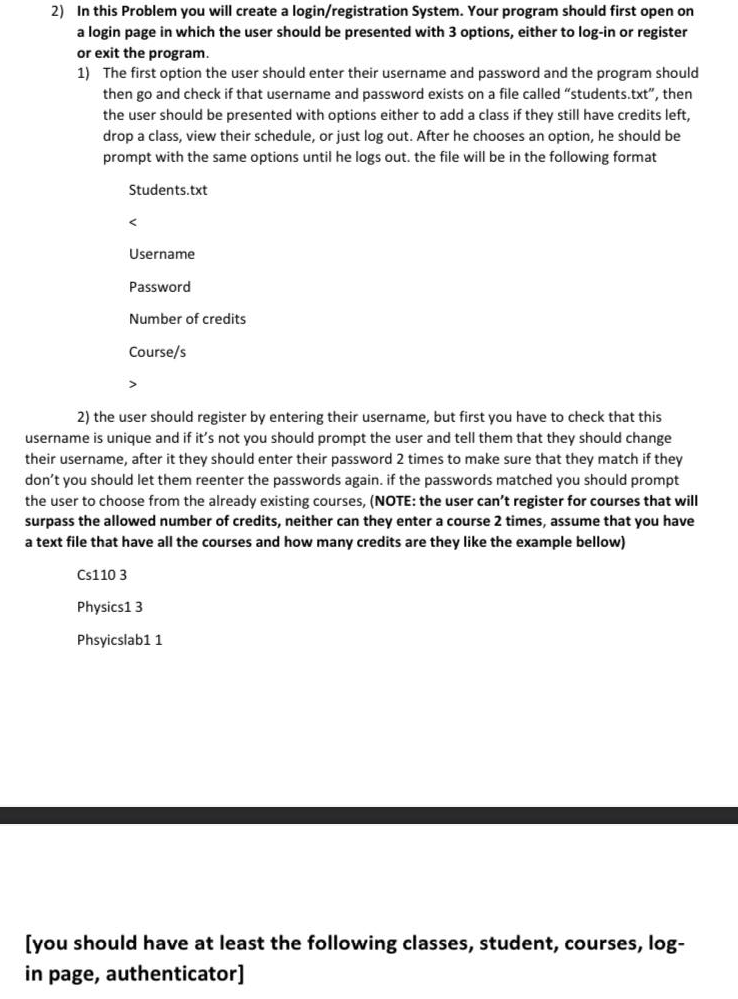 Solved 2) In this Problem you will create a | Chegg.com