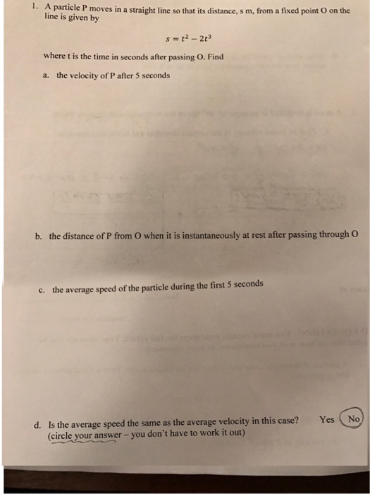 Solved A particle P moves in a straight line so that its | Chegg.com