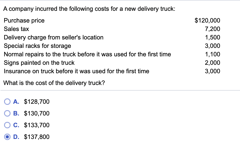 Solved A company incurred the following costs for a new | Chegg.com
