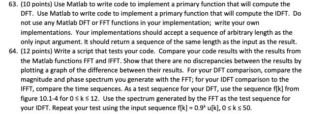 Solved 63 10 Points Use Matlab To Write Code To Implement 6339