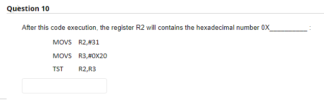 Solved After this code execution, the register R2 will | Chegg.com