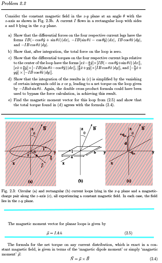 Solved Problem 2.2 Consider the constant magnetic field in | Chegg.com
