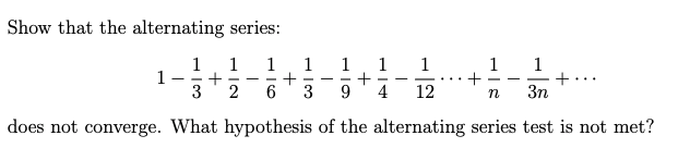 Solved Show that the alternating series: | Chegg.com