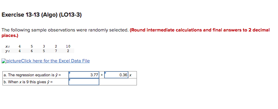 Solved Exercise 13-13 (Algo) (LO13-3) The following sample | Chegg.com