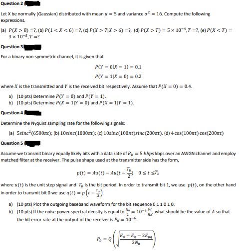 Solved Let x be normally (Gaussian) distributed with mean | Chegg.com