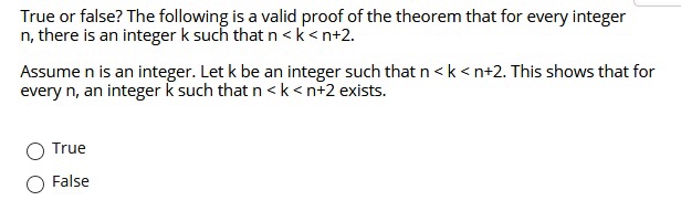 Solved True or false? The following is a valid proof of the | Chegg.com