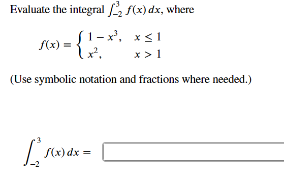 Solved (Use symbolic notation and fractions where | Chegg.com