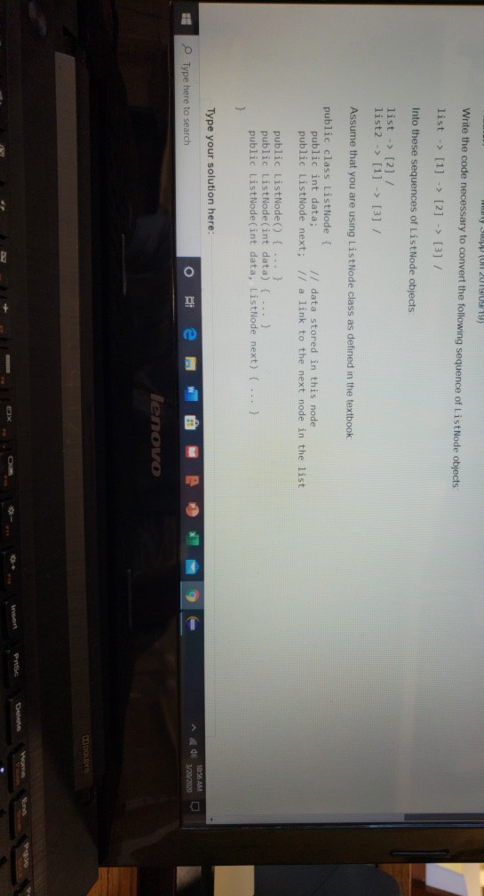 Solved Write the code necessary to convert the following | Chegg.com