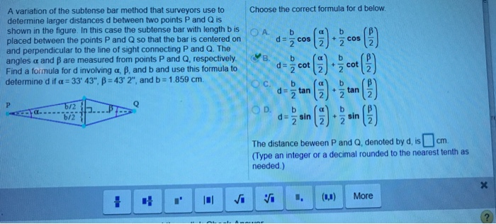 Solved A variation of the subtense bar method that surveyors | Chegg.com