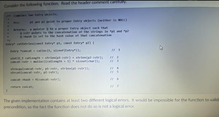 Solved struct_Entry{ char* str; // pointer to | Chegg.com