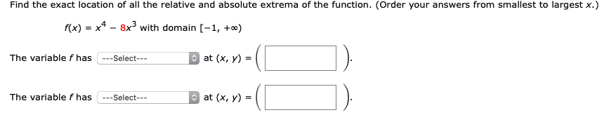 Solved Find the exact location of all the relative and | Chegg.com