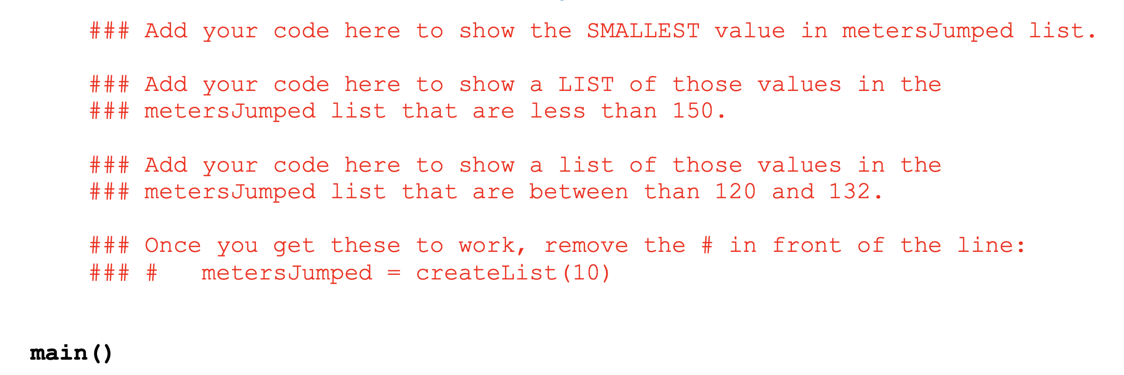 Solved Fill in the code in the Python source file provided | Chegg.com