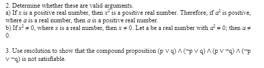 Solved 2. Determine whether these are valid arguments. a) If | Chegg.com