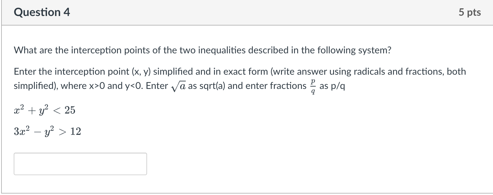 Solved What are the interception points of the two | Chegg.com