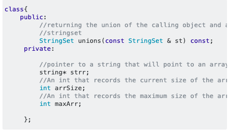 Solved StringSet unions(const StringSet &) const - returns a | Chegg.com