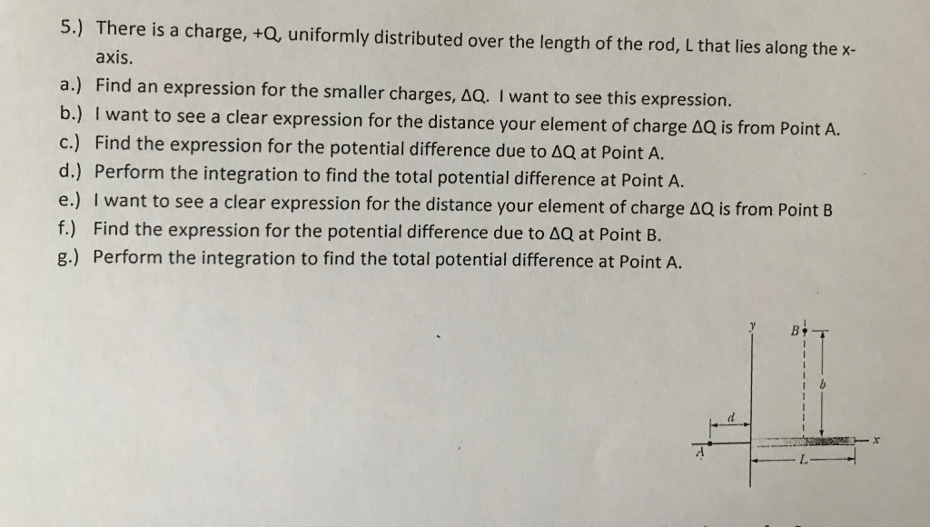 Solved 5.) There is a charge, +Q, uniformly distributed over | Chegg.com