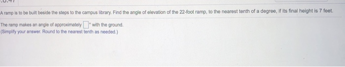 Solved ramp is to be built beside the steps to the campus | Chegg.com