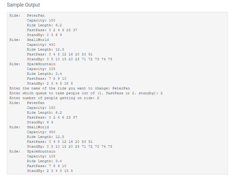 Solved IN JAVA with three classes (Main.java | Chegg.com