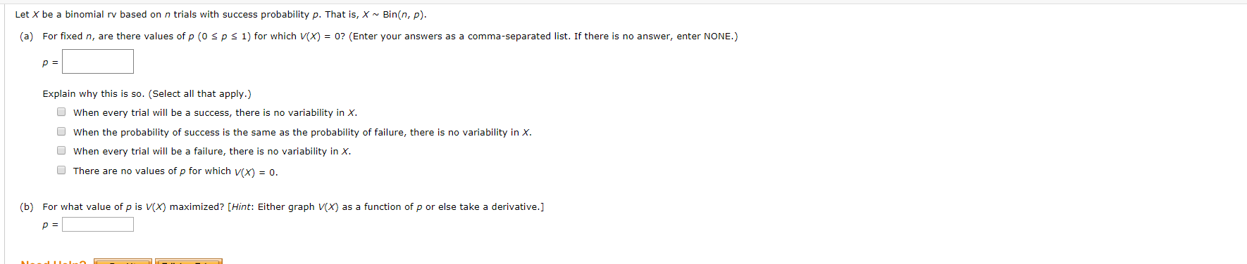 Solved Let X be a binomial rv based on n trials with success | Chegg.com