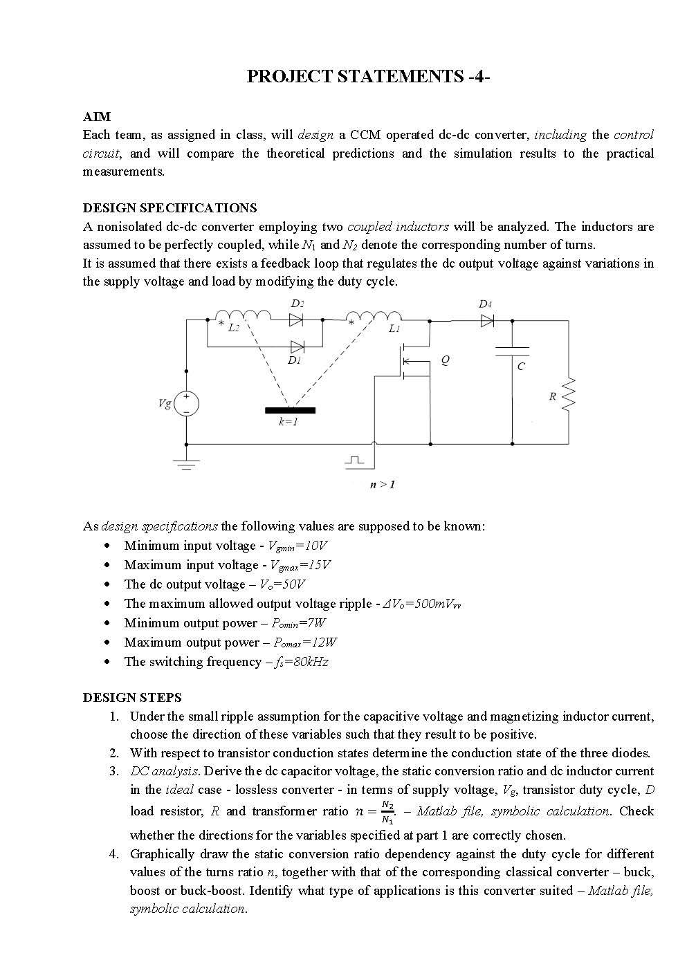 Solved AIM Each team, as assigned in class, will design a | Chegg.com