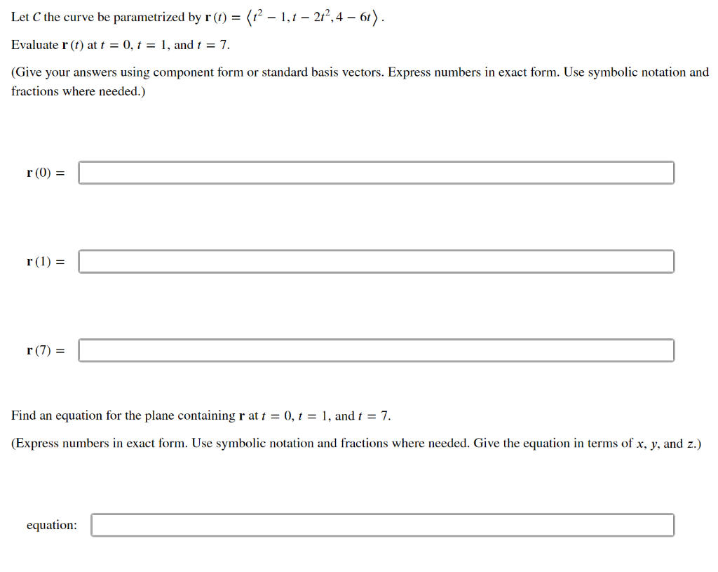 Solved Let C the curve be parametrized by | Chegg.com