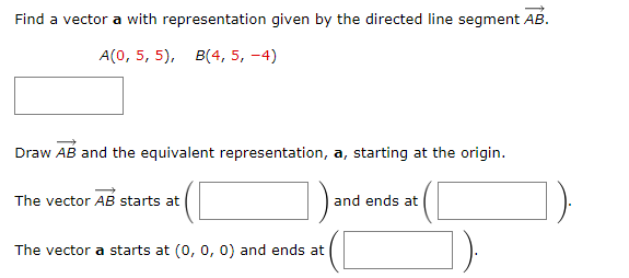 Solved Find a vector a with representation given by the | Chegg.com