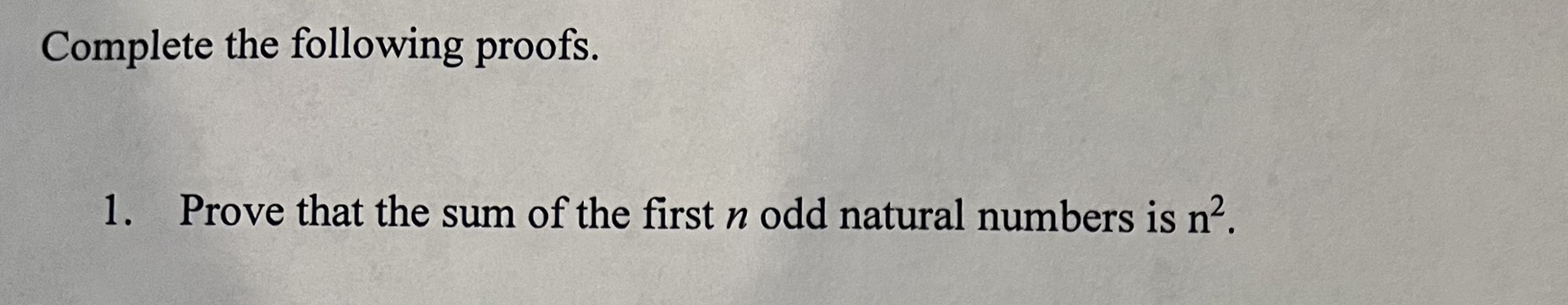 Solved Complete the following proofs. 1. Prove that the sum | Chegg.com