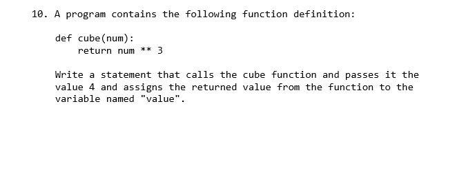 Solved 10. A program contains the following function | Chegg.com Solved 10. A program contains the following function | Chegg.com