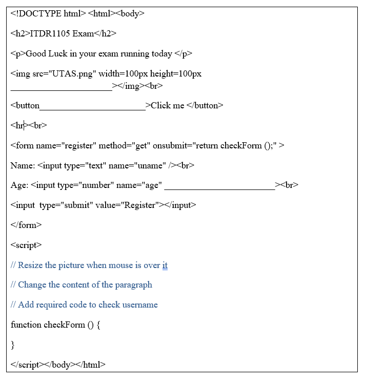 Solved Modify the below code to do the following: Double | Chegg.com