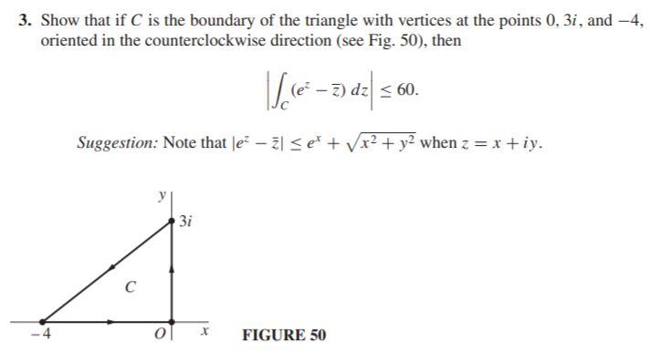 Solved 3. Show that if C is the boundary of the triangle | Chegg.com