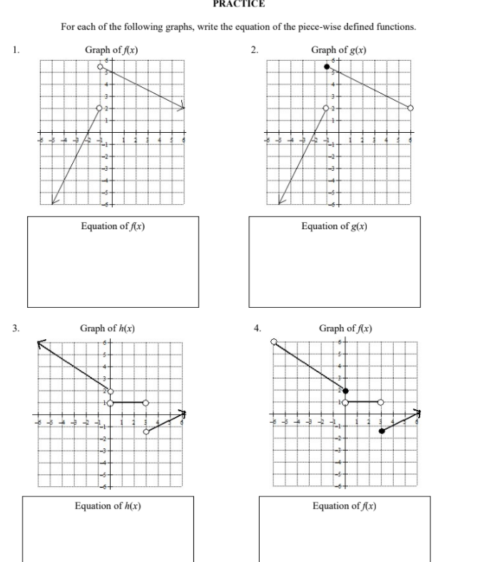 Solved PRACTICE For each of the following graphs, write the | Chegg.com