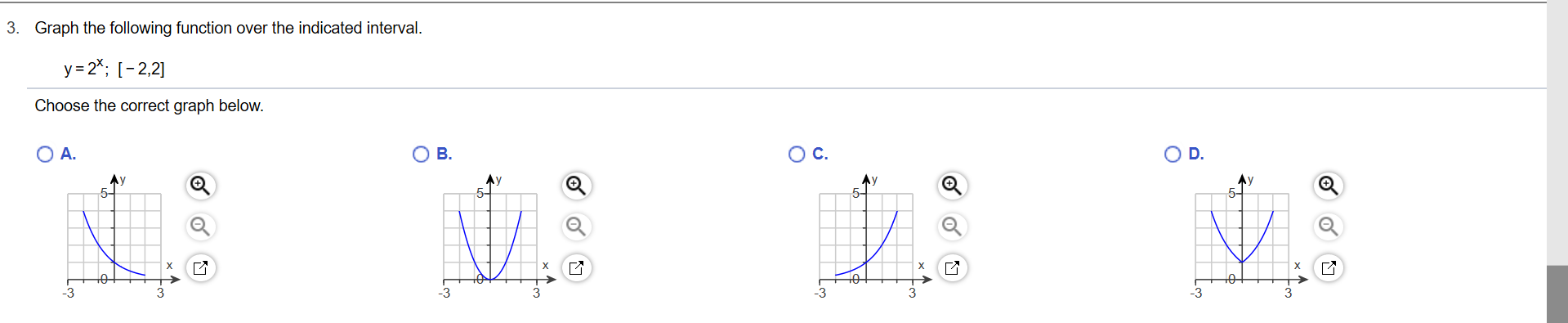 Solved 3. Graph the following function over the indicated | Chegg.com