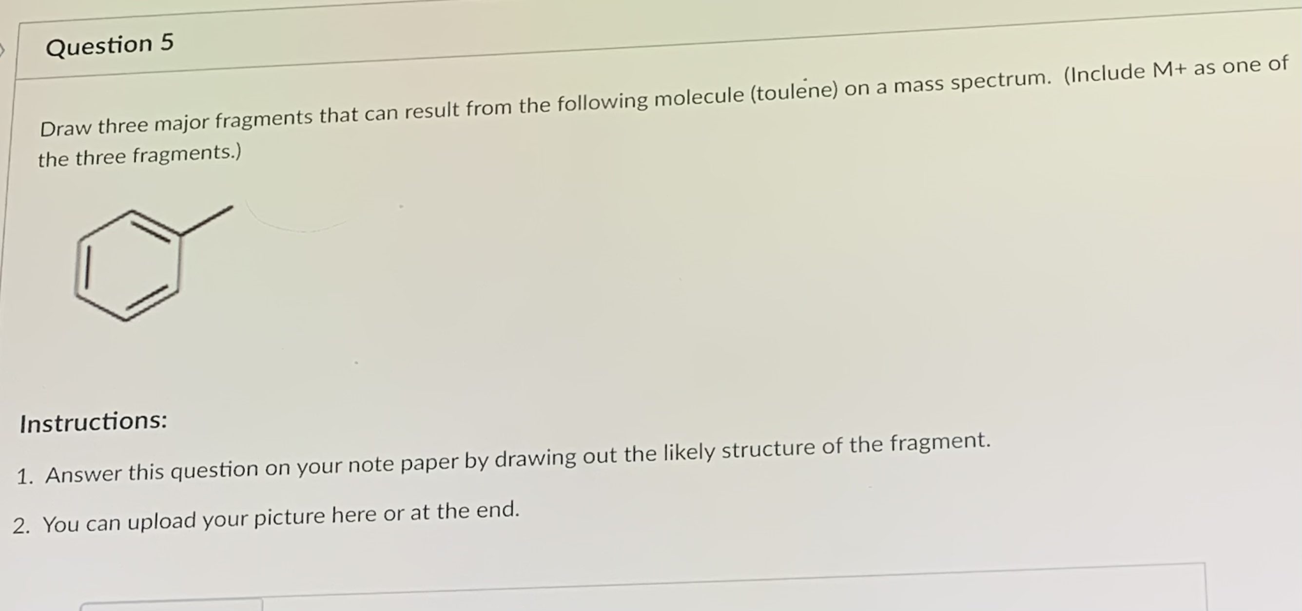 Solved Draw three major fragments that can result from the | Chegg.com