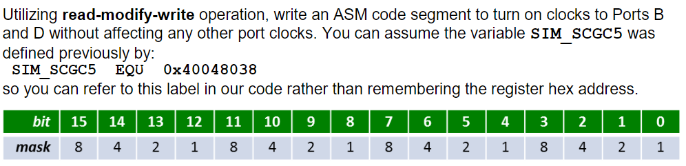 Utilizing read-modify-write operation, write an ASM | Chegg.com