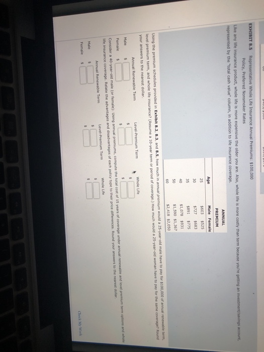 Solved Chapter 8 Financial Planning Exercise 4 EXHIBIT 8.2 | Chegg.com