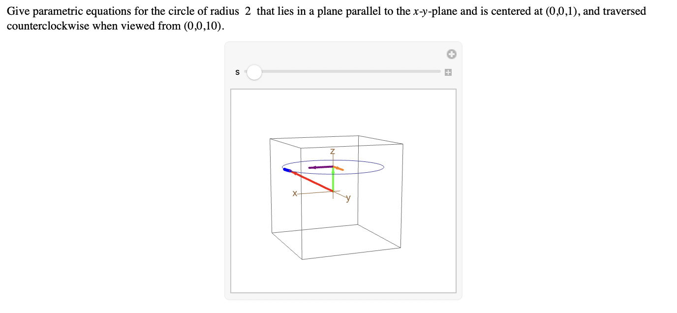 Solved Give parametric equations for the circle of radius 2 | Chegg.com
