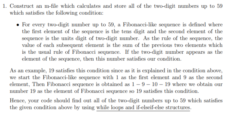 Solved 1. Construct an m-file which calculates and store all | Chegg.com