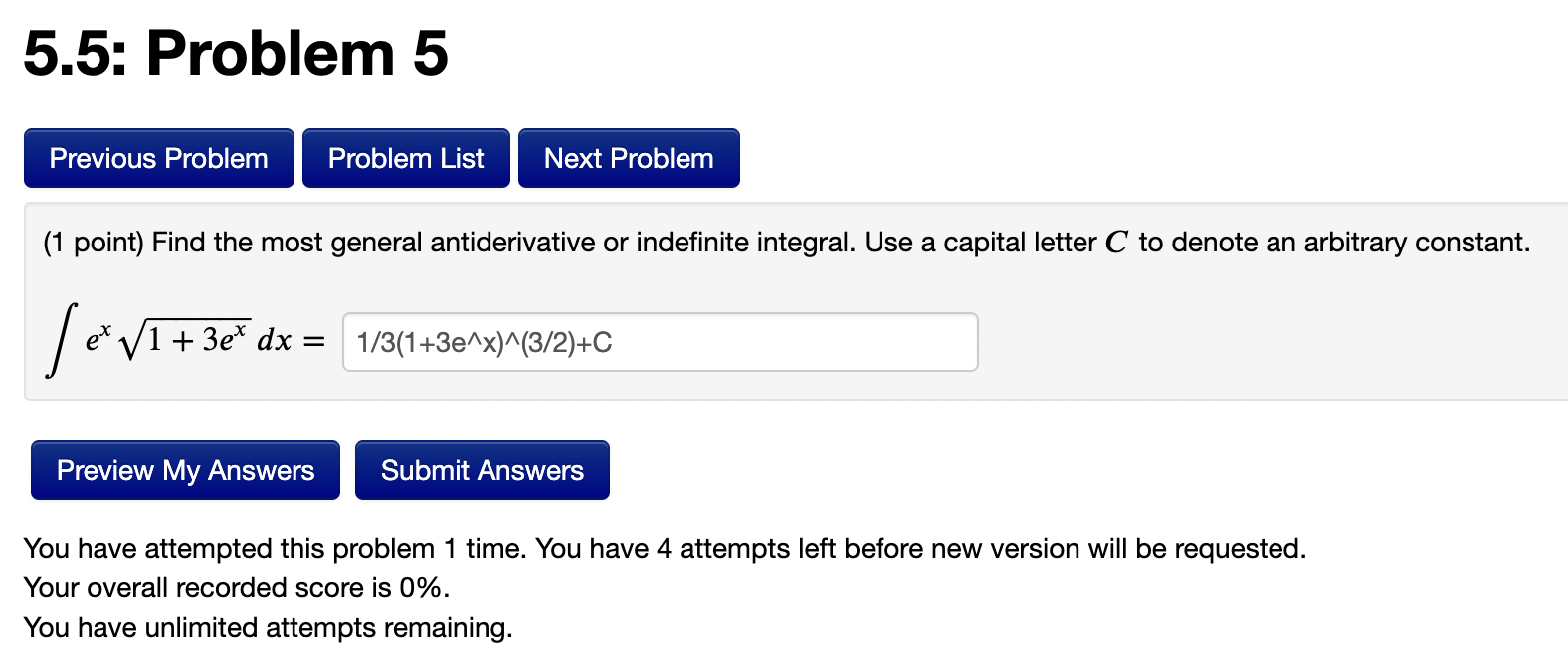 Solved 5.5: Problem 5 Previous Problem Problem List Next | Chegg.com