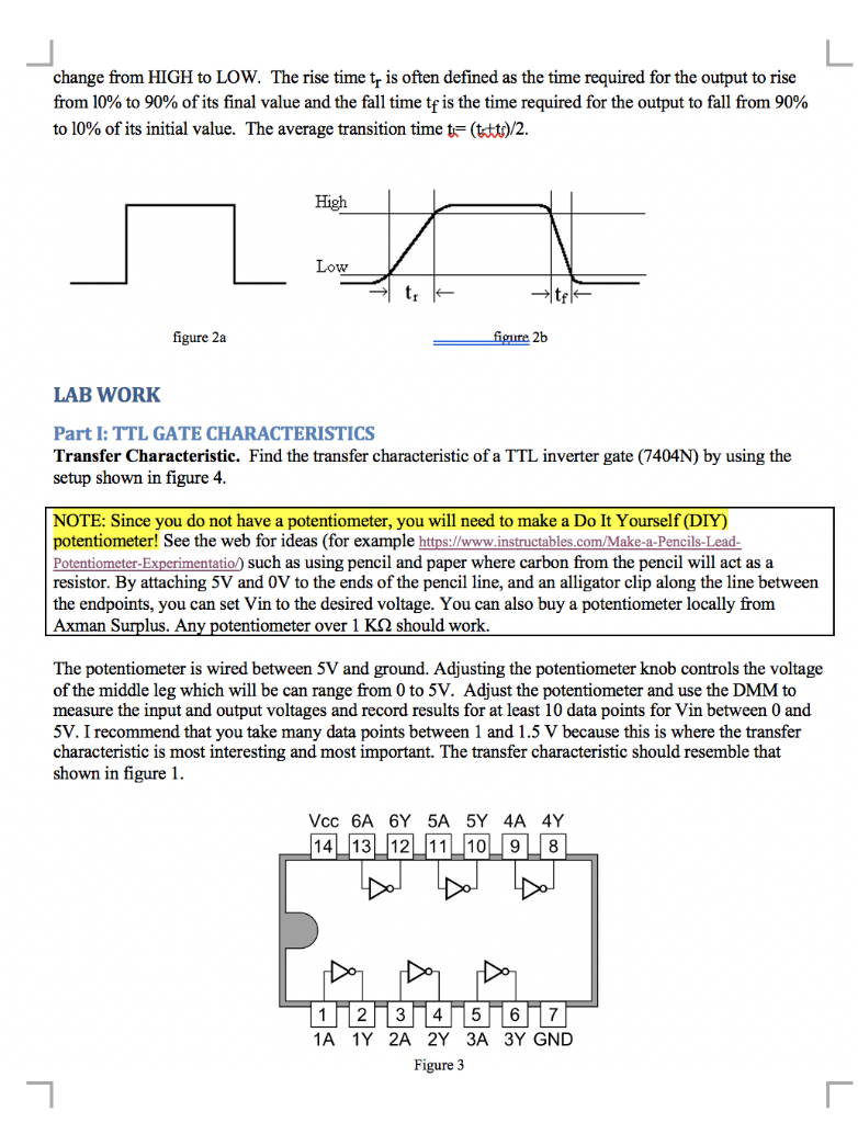 L L Engr 2095 Lab #2 TTL and CMOS Gate | Chegg.com
