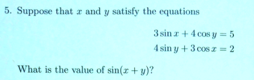 Solved Useful Fact for Part A: sin(+ y) = sin x cos y + cos | Chegg.com