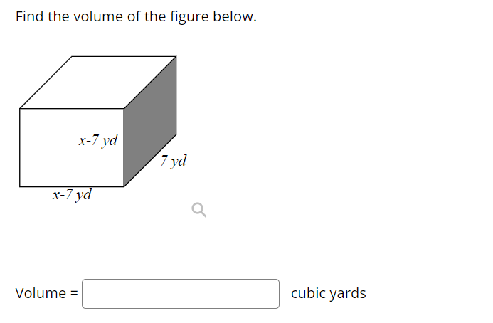 Solved Find the volume of the figure below. | Chegg.com