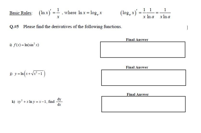 Solved Basic Rules Lnx′x1 Where 8555