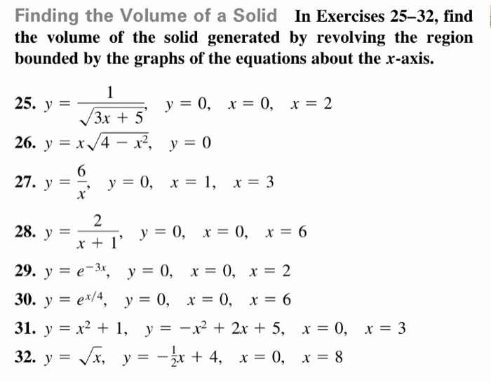 Solved Finding the Volume of a Solid In Exercises 9-12, | Chegg.com