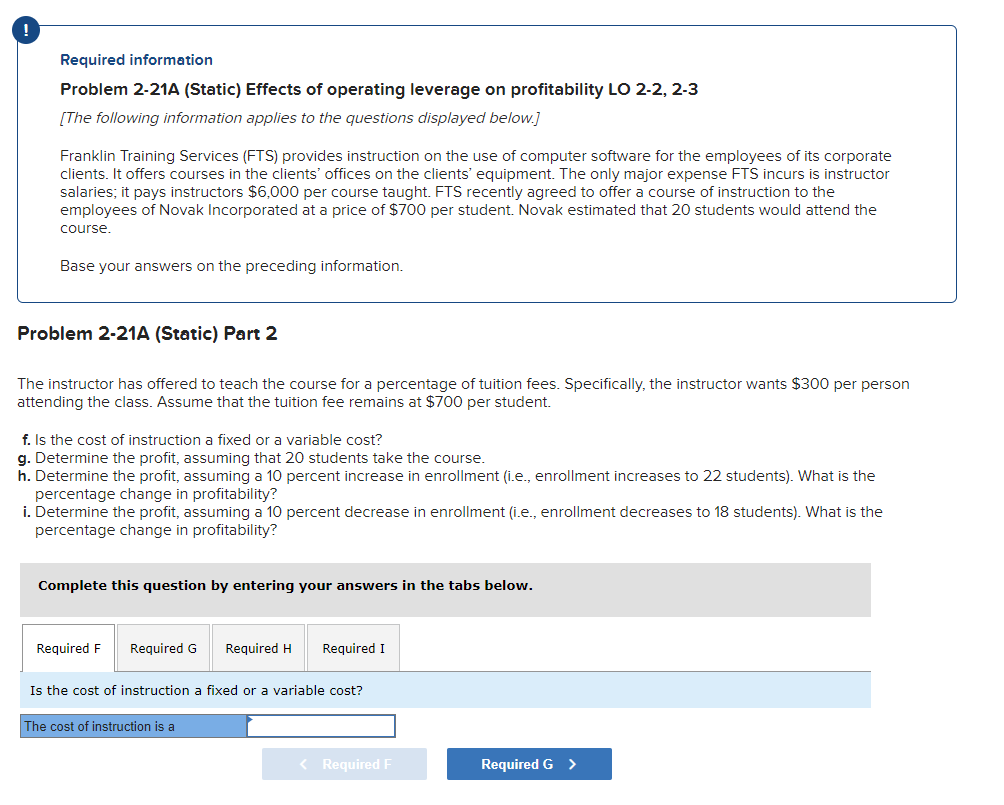 Solved Required information Problem 2-21A (Static) Effects | Chegg.com