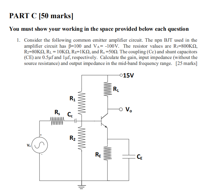 Solved PART C (50 marks] You must show your working in the | Chegg.com