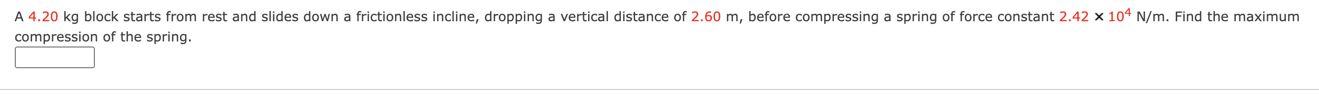Solved compression of the spring. | Chegg.com