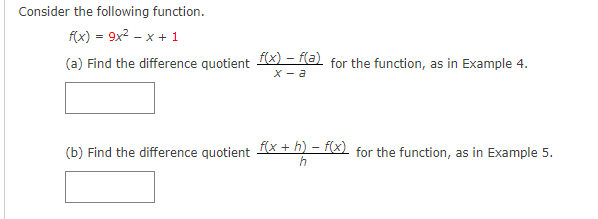 Consider the following function. f(x)=9x2−x+1 (a) | Chegg.com