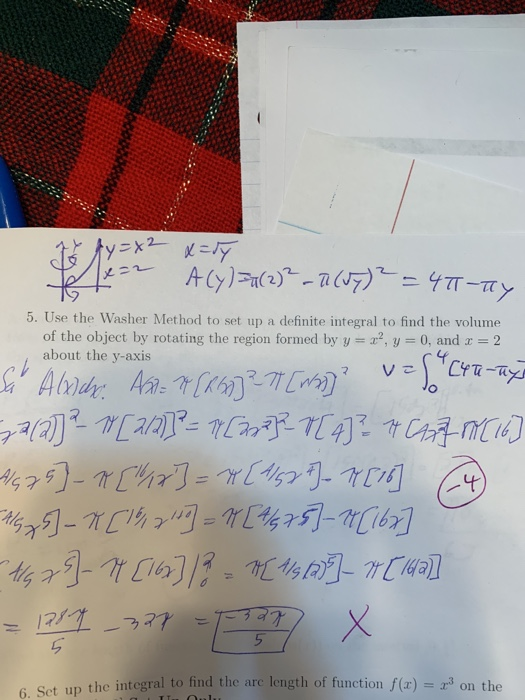 Solved Use the Washer Method to set up a definite integral | Chegg.com