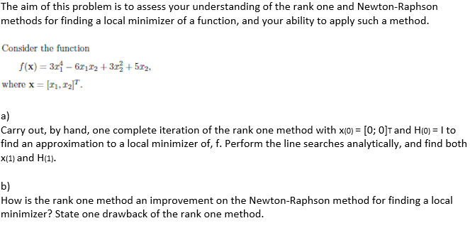 Solved The aim of this problem is to assess your | Chegg.com